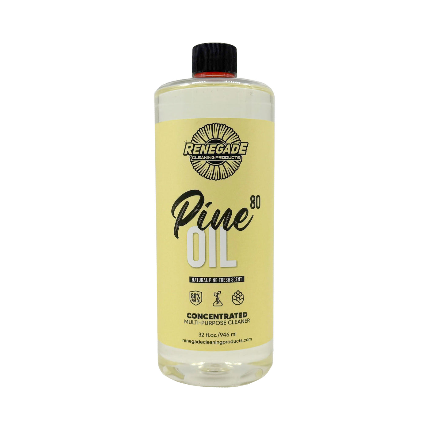 Pine Oil 80 Cleaner – 80% Pure Pine Oil, 32 oz & 1 Gallon, Plant‑Power