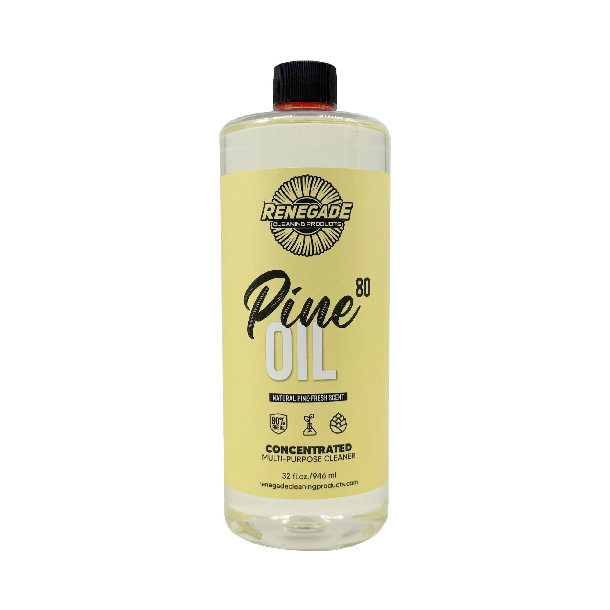 Pine Oil 80 Cleaner – 80% Pure Pine Oil, 32 oz & 1 Gallon, Plant‑Power